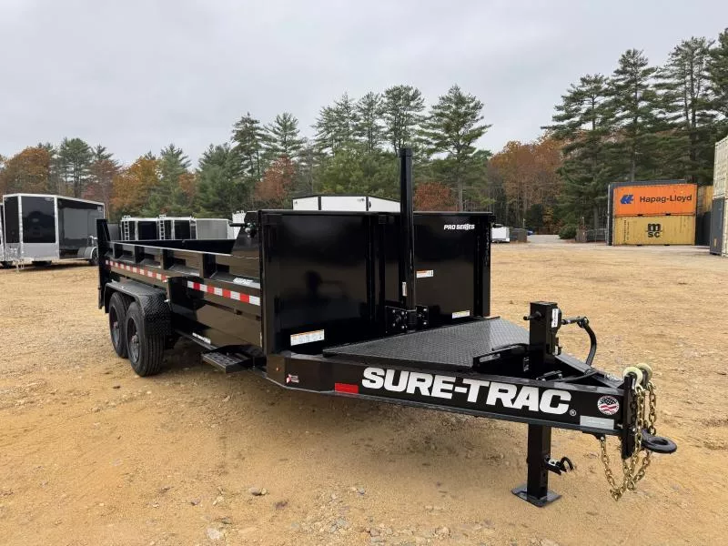 2026 Sure-Trac Pro Series HD 7x16 Telescopic 17.6K Dump Trailer w/Tarp ...