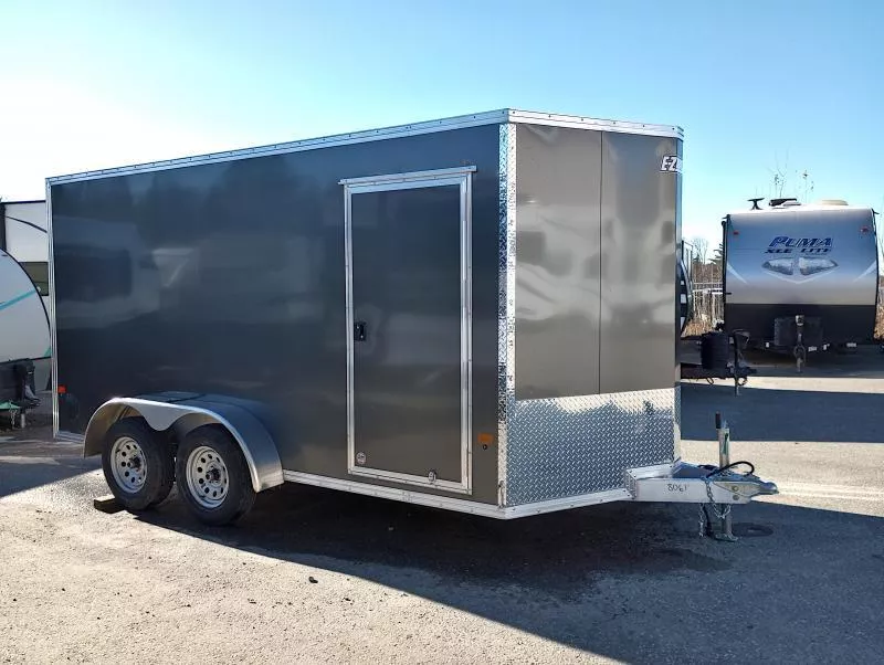 2025 E-Z Hauler 7x14 7K Aluminum Enclosed Cargo Trailer w/Spring Assist ...