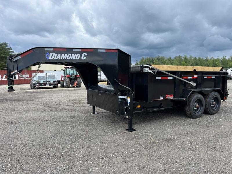 2023 Diamond C Trailers 7x12 18K Powder Coated Gooseneck Dump Trailer w/ Tarp Kit in Turner, ME ...