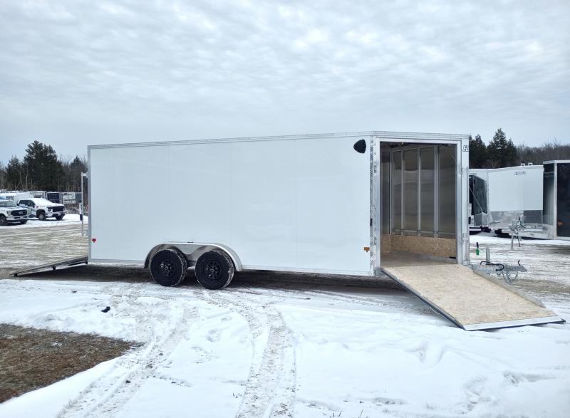 2025 E-Z Hauler 7.4x18 Aluminum 3-Place Drive In/Out Snowmobile Trailer ...