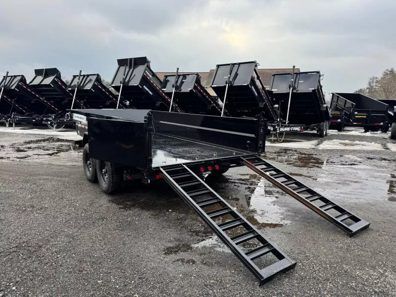2026 PJ Trailers 7x14 Powder Coated 15.4K Telescopic Dump Trailer w ...