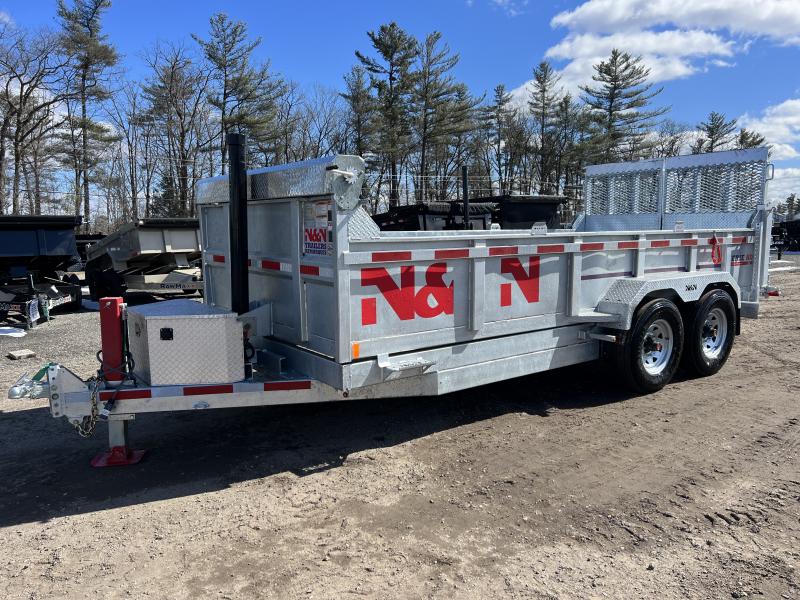 2025 N&N Trailers 7x16 15K Galvanized Dump Trailer w/ Spare Tire ...