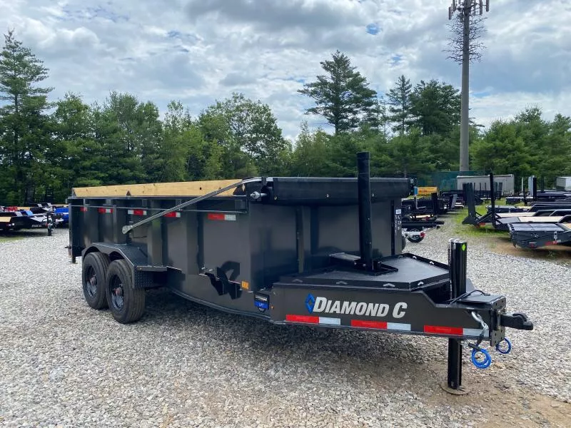 2025 Diamond C Trailers 7x16 Powder Coated 23K Tele Dump Trailer w/Wireless Remote & Hyd Jack in ...