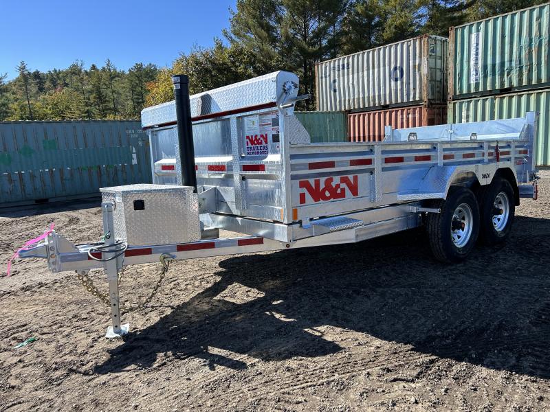 2025 N&N Trailers 7x14 14K Galvanized Dump Trailer w/Spare Tire & Mount ...