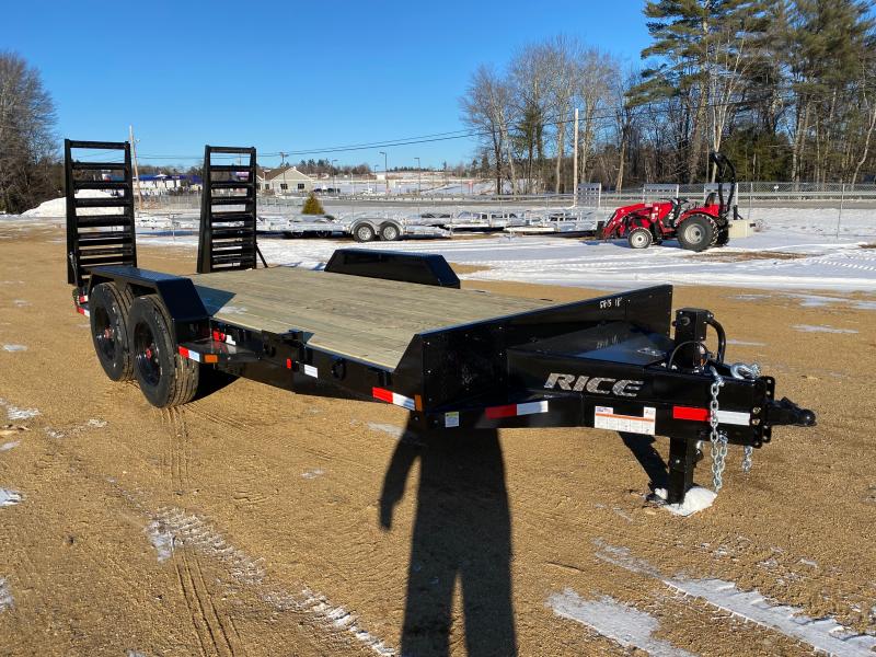 2025 Rice Trailers 7x18 Powder Coated 16K LowPro Equipment Trailer w ...