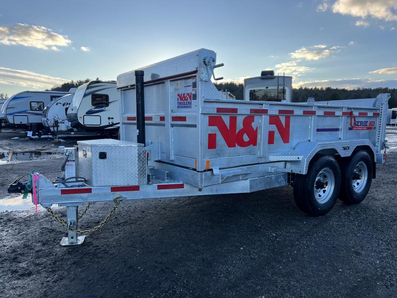 2025 N&N Trailers 7x12 15K Galvanized Dump Trailer w/ Spare Tire ...