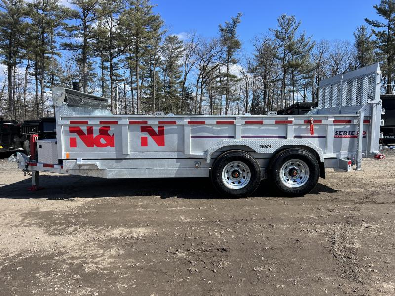 2025 N&N Trailers 7x16 15K Galvanized Dump Trailer w/ Spare Tire ...