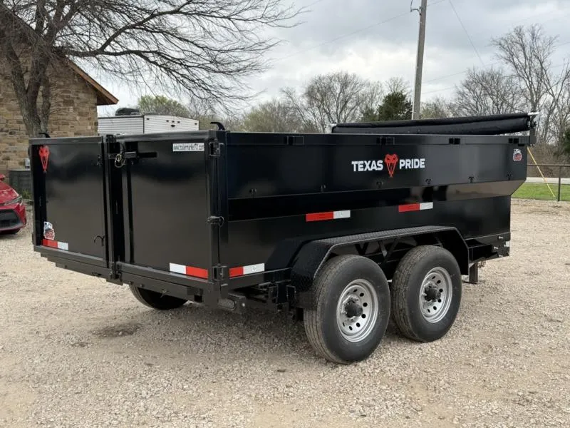 2026 Texas Pride 7x12x3 Bumper Pull Dump Trailer 14K GVWR, Telescopic ...
