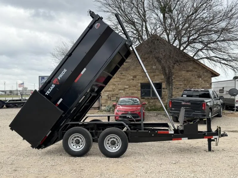 2026 Texas Pride 7x12x3 Bumper Pull Dump Trailer 14K GVWR, Telescopic ...