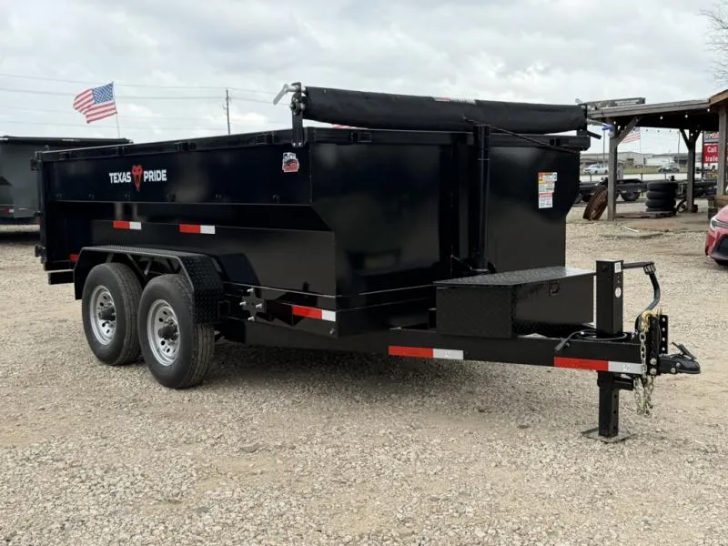 2026 Texas Pride 7x12x3 Bumper Pull Dump Trailer 14K GVWR, Telescopic ...