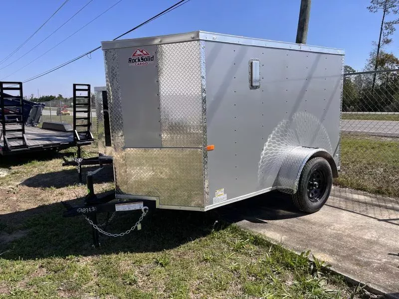 2025 Rock Solid Cargo Silver Frost 5x10 3k Cargo / Enclosed Trailer in ...