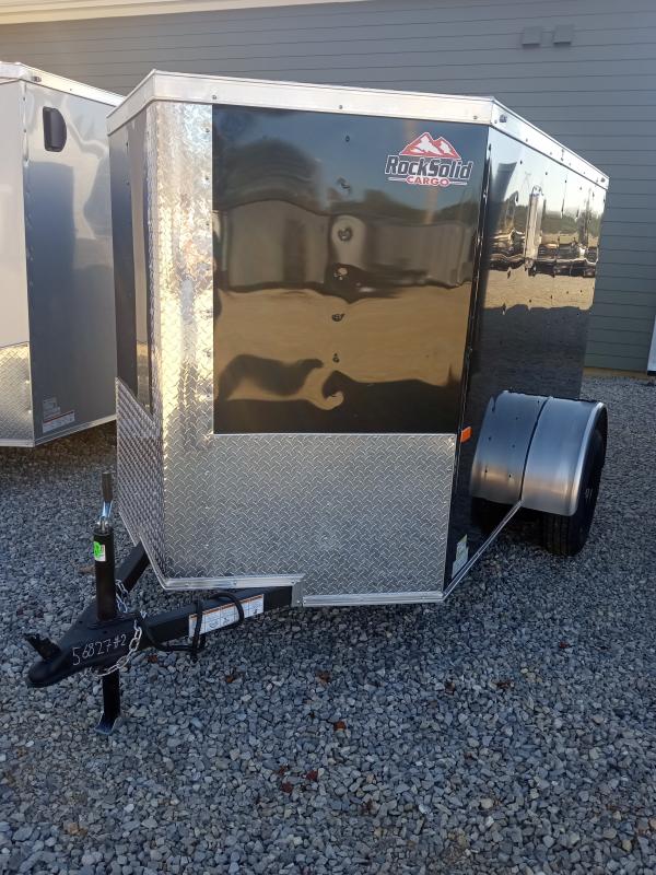 2024 Rock Solid Cargo 5x8 Black Cargo / Enclosed Trailer | Trailer ...