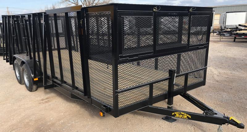 2024 Road Boss 83"x20' Tandem Axle Landscape with 4' Sides & Side gate ...