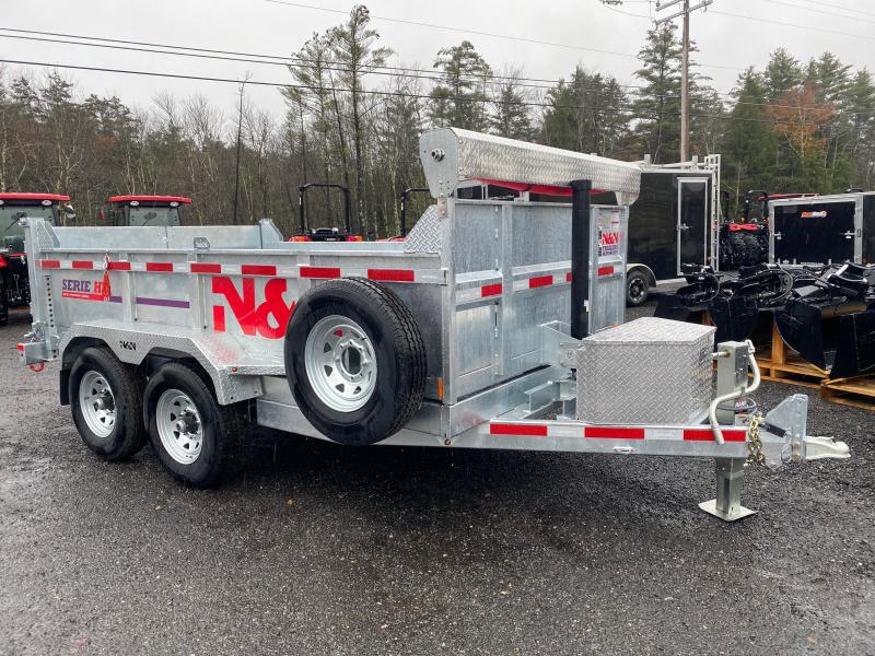 2024 N&N Trailers 7x12 Galvanized 14K Dump Trailer w/Tarp Kit & Ramps ...