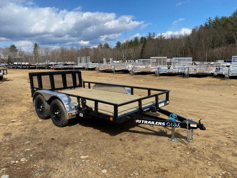 2024 PJ Trailers 6.5x12 Powder Coated 7K Utility Trailer w/Bi-Fold Rear ...