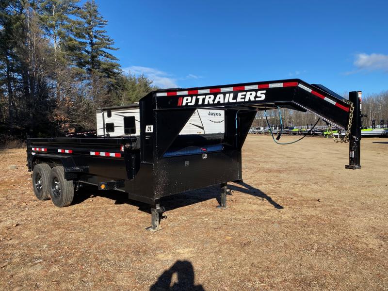 2022 PJ Trailers 7x14 Powder Coated Gooseneck 14K Scissor Lift Dump ...