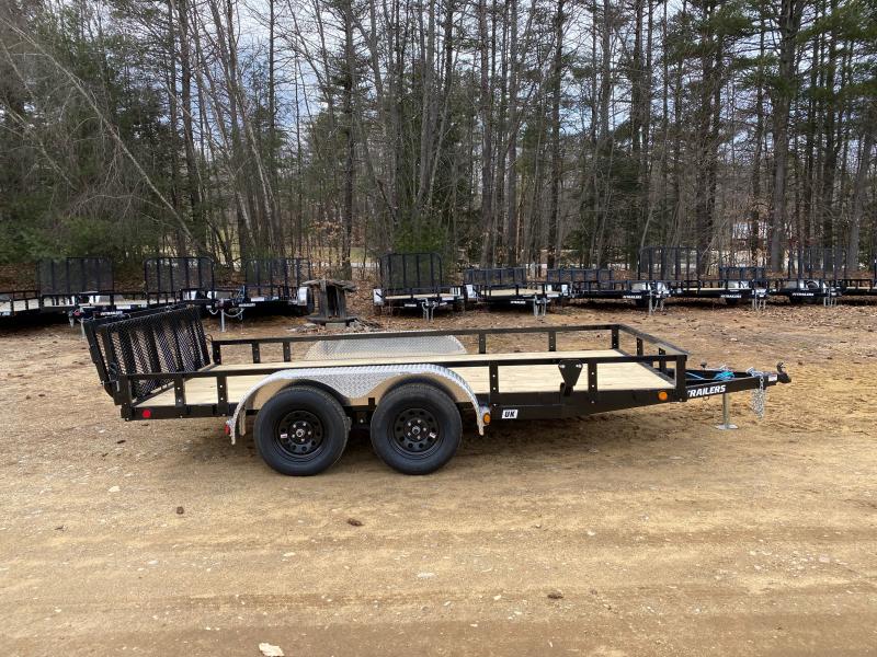 2024 PJ Trailers 6.5x14 Powder Coated 7K Utility Trailer w/Bi-Fold Rear ...