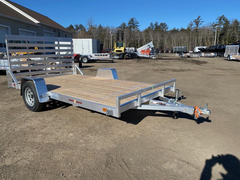 2024 Sport Haven 7x12 Aluminum 3K Open Deck Utility Trailer w/Fold Flat ...