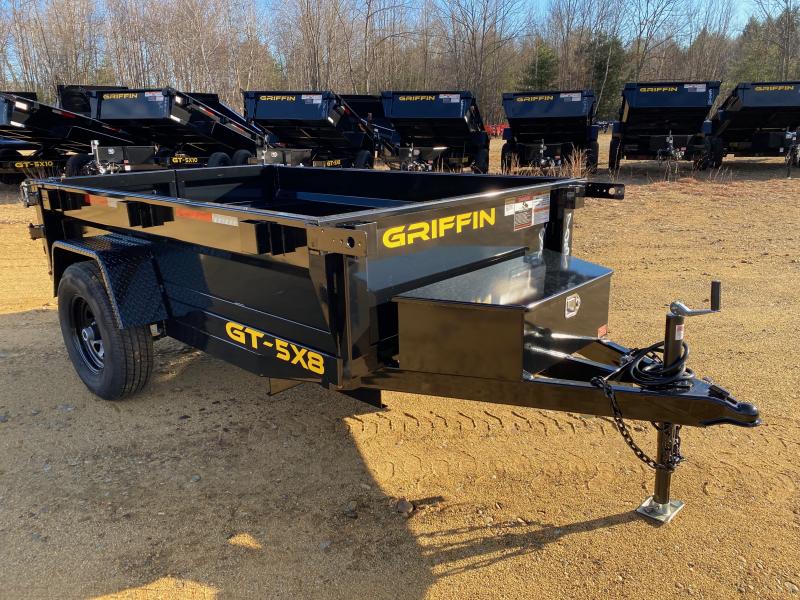 2024 Griffin 5x8 Powder Coated 5K Single Axle Dump Trailer w/Barn Gate ...