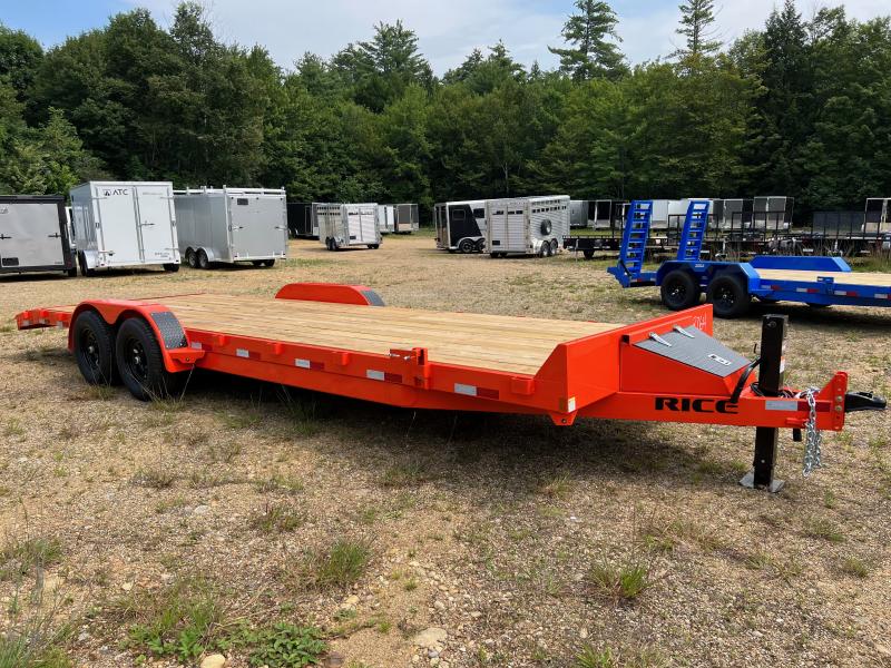 2023 Rice Trailers 7x24 Powder Coated 10k Car Hauler w/Slide-In Ramps ...