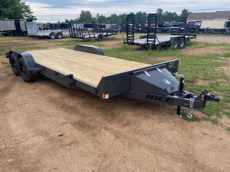 2025 Rice Trailers 7x20 Powder Coated 7k LowPro Car Hauler w/Toolbox ...