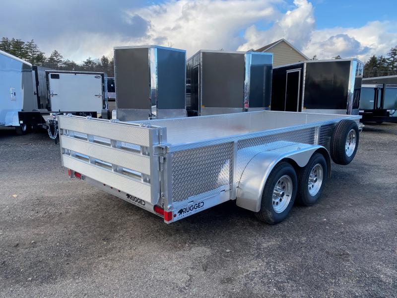 2022 Rugged Trailers 6.5x14 Aluminum 7K Utility Trailer w/Bi-Fold Ramp ...