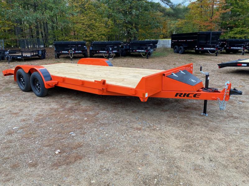 2023 Rice Trailers 7x20 Powder Coated 7k LowPro Car Hauler w/Toolbox ...
