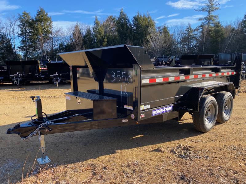 2024 Sure-Trac 6x12 Powder Coated 10K Dump Trailer w/Slide In Ramps in ...