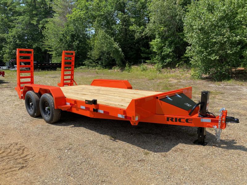2023 Rice Trailers 7x16 Powder Coated 10k Equipment Trailer w/Stand-Up ...