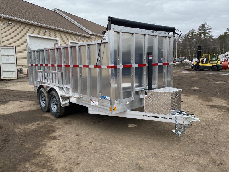 2024 CargoPro Trailers 7x16 Aluminum 12K High Side Dump Trailer w/Tarp ...