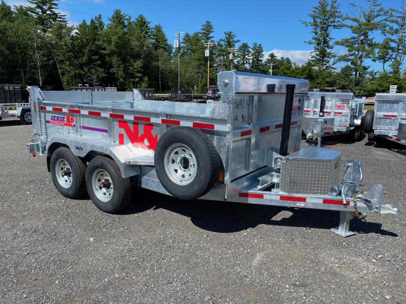2025 N&N Trailers 7x12 Galvanized 14K Dump Trailer w/Tarp Kit & Ramps ...