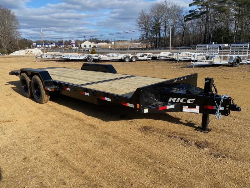 2025 Rice Trailers 7x16+6 Powder Coated 16K Partial Tilt Equipment Trailer w/D-Rings & Toolbox ...