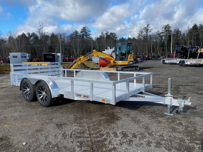 2024 Sport Haven 7x14 Aluminum 7K Utility Trailer w/Bi-Fold Rear Ramp ...