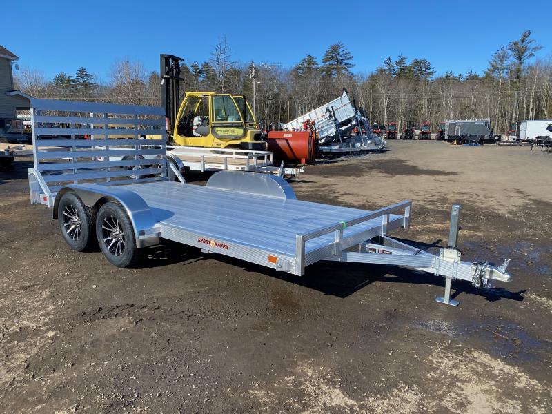 2024 Sport Haven 7x14 Aluminum Open Deck 7K Utility Trailer w/Fold Flat ...