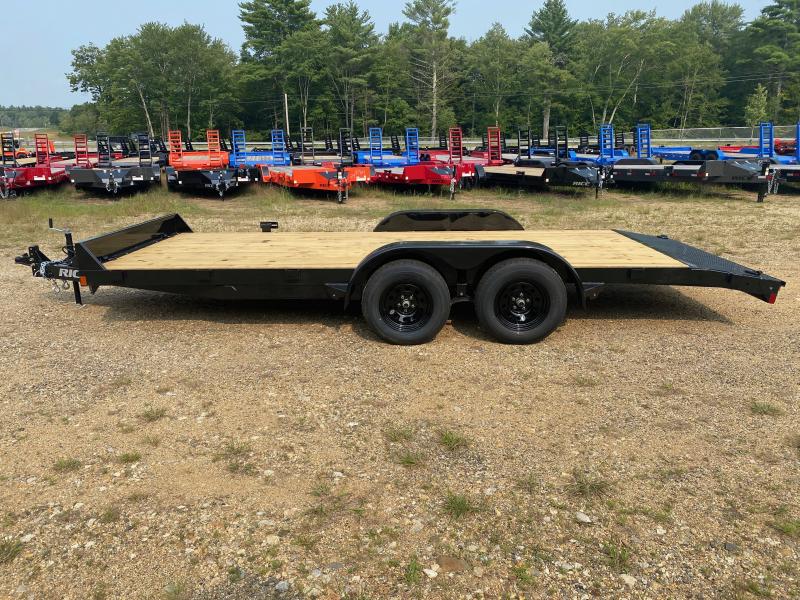 2025 Rice Trailers 7x18 Powder Coated 7K LowPro Car Hauler w/Slide In ...
