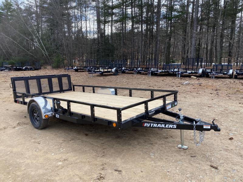 2024 PJ Trailers 7x14 Powder Coated 3K Utility Trailer w/Bi-Fold Rear ...