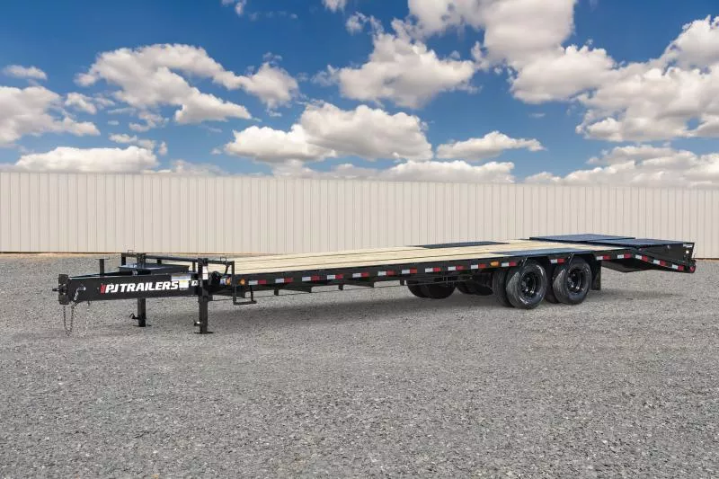 2026 25' x 7' PJ 24K Pintle Dual Tandem Trailer - 5 ft dovetail with ...