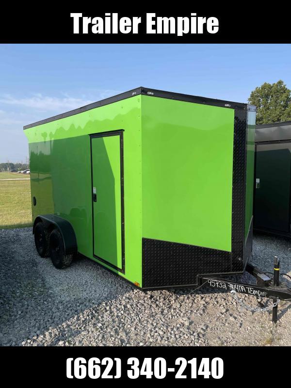 2023 Quality Cargo 7'x14'x7' Poly Green Blacked Out Enclosed Trailer in ...