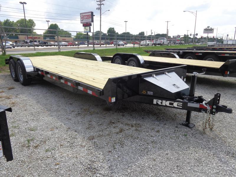 Rice 82 x 20'+2' 9900# Upgraded Car Hauler Bumper Pull Flatbed Trailer ...