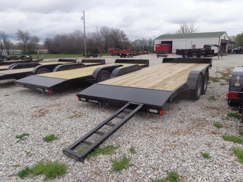 Rice 82 x 16'+2' Bumper Pull 7000# Magnum Car Hauler Flatbed Trailer in ...