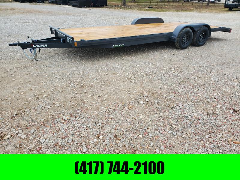 2024 Lamar 83X22 TANDEM 7K CAR HAULER W/2' STEEL DOVE & SLIDE OUT RAMPS ...