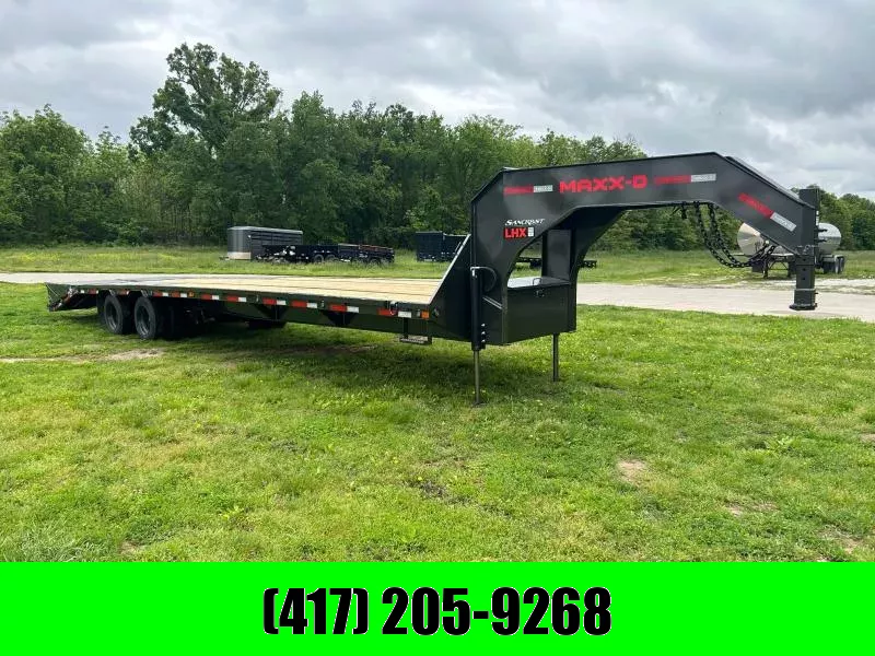 2026 MAXX-D 102x34 Tandem 40K GN Flatbed w/ Hydraulic Jacks & Max Ramps ...