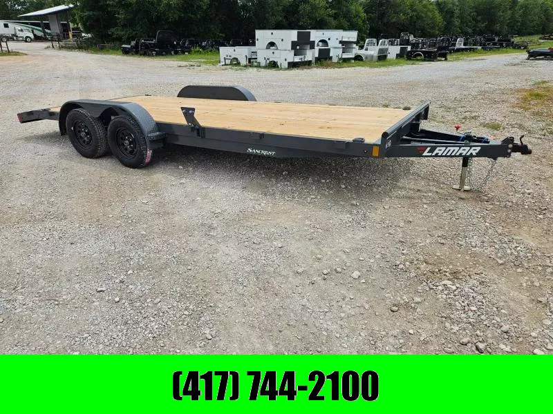 2026 Lamar 83X20 TANDEM 7K CAR HAULER W/2' STEEL DOVE & SLIDE OUT RAMPS ...