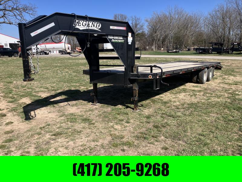 2022 Legend 102x28 Tandem 22.5K GN Flatbed w/ 5' Dove & Mega Ramps in ...