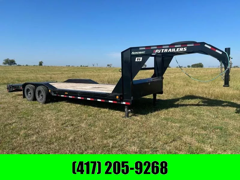 2024 PJ 102x24 Tandem 14K GN Equipment Trailer w/ Mega Ramps & Drive ...