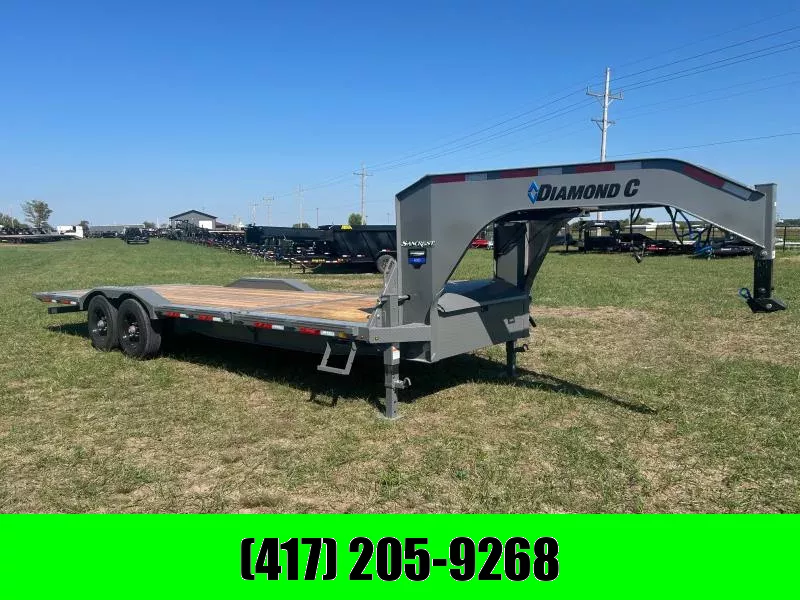 2026 Diamond C 102x24 Tandem 20K GN Gravity Tilt w/ Drive Over Fenders ...