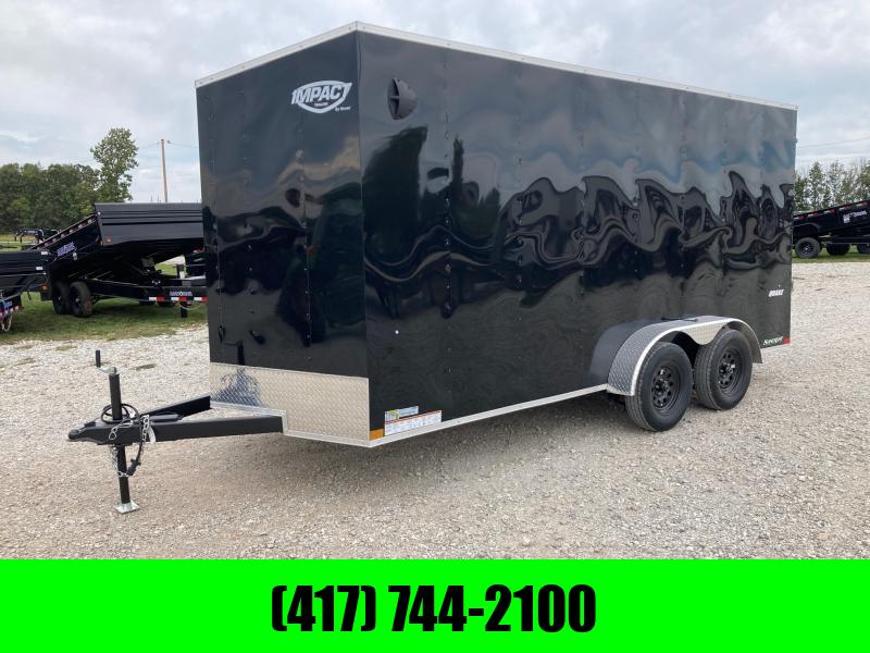 2023 Impact 7X16 TANDEM 7K CARGO W/ REAR RAMP DOOR & 7' INTERIOR in ...