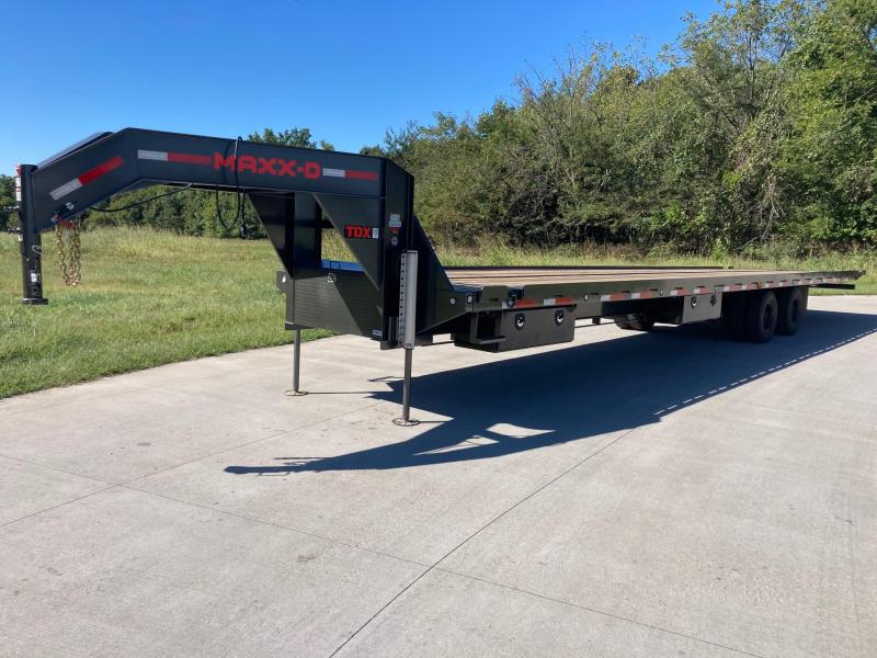 2022 MAXXD 102x40 Tandem GN Full Tilt Flatbed Trailer W/ 22K Winch, 12K ...