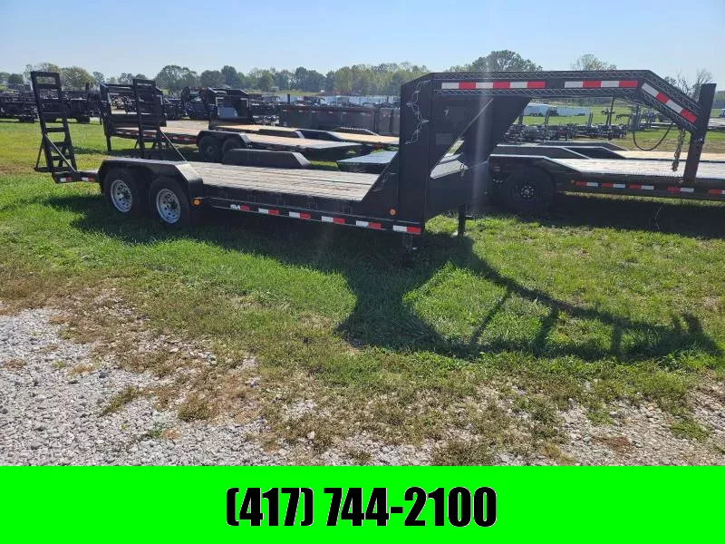 2010 PJ 83X20 TANDEM 14K GOOSENECK EQUIPMENT HAULER W/2' DOVE & STAND ...