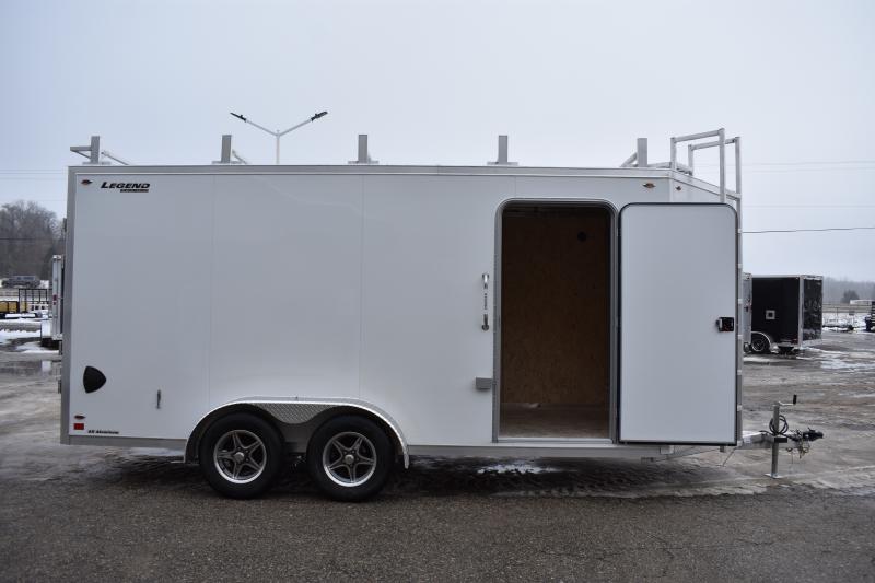 2024 Legend Trailers 7X19 Flat-Top V-Nose Contractor Cargo / Enclosed ...